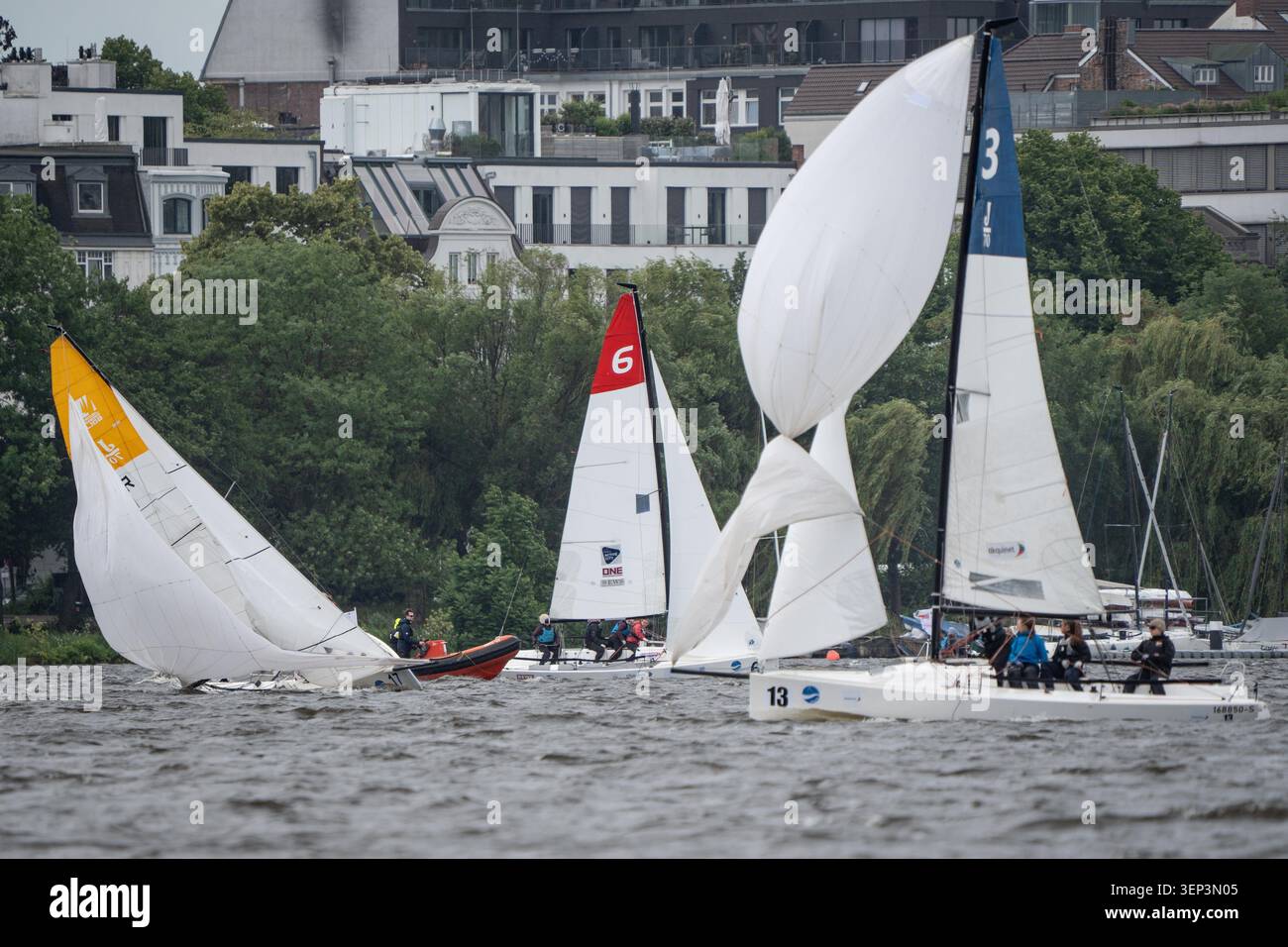 Team Garda Girls on boat 17 in race 20 Stock Photo - Alamy