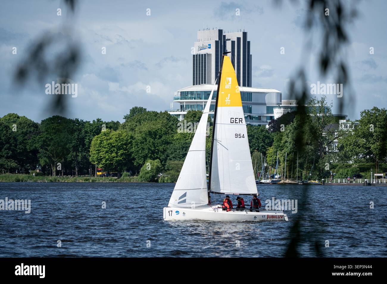Team Garda Girls on boat 17 in race 20 Stock Photo - Alamy