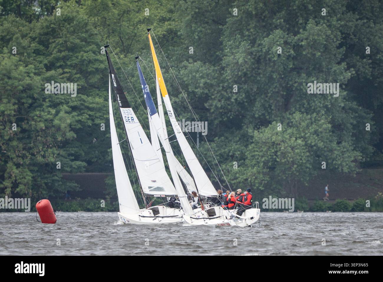 Team Garda Girls on boat 17 in race 20 Stock Photo - Alamy
