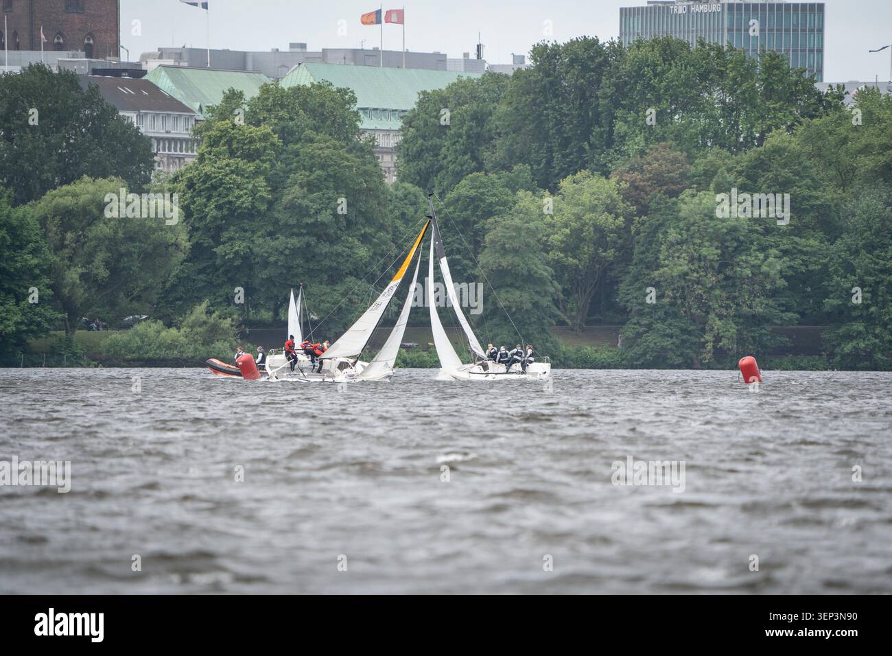 Team Garda Girls on boat 17 in race 20 Stock Photo - Alamy