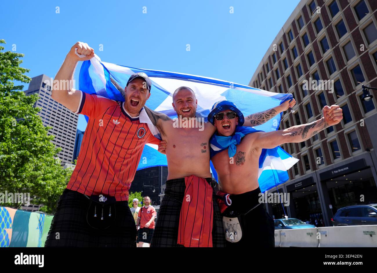 Scotland fans ahead of the FIFA World Cup Group C match at Boston ...