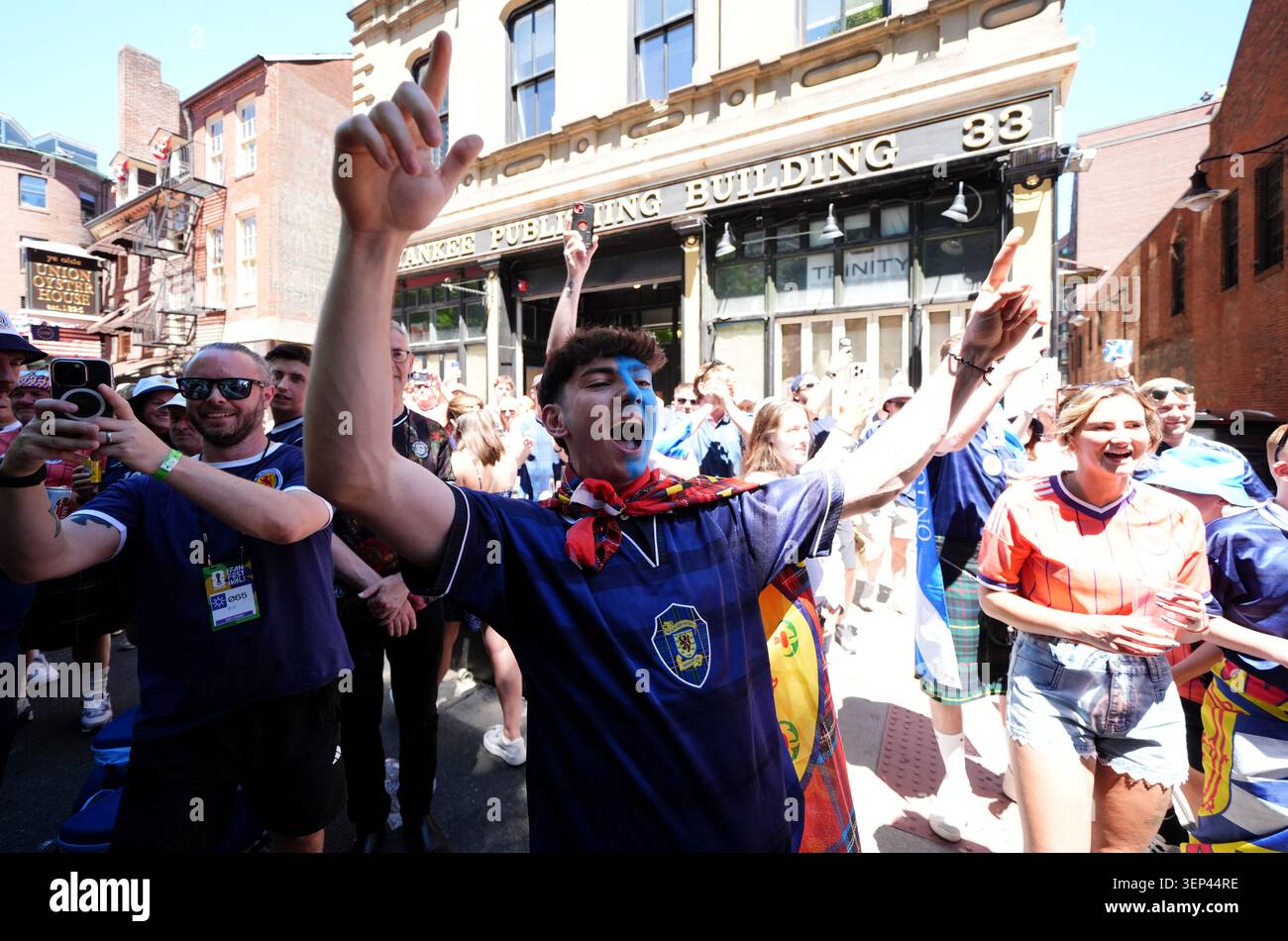Scotland fans at the FIFA Fan Festival ahead of the FIFA World Cup ...