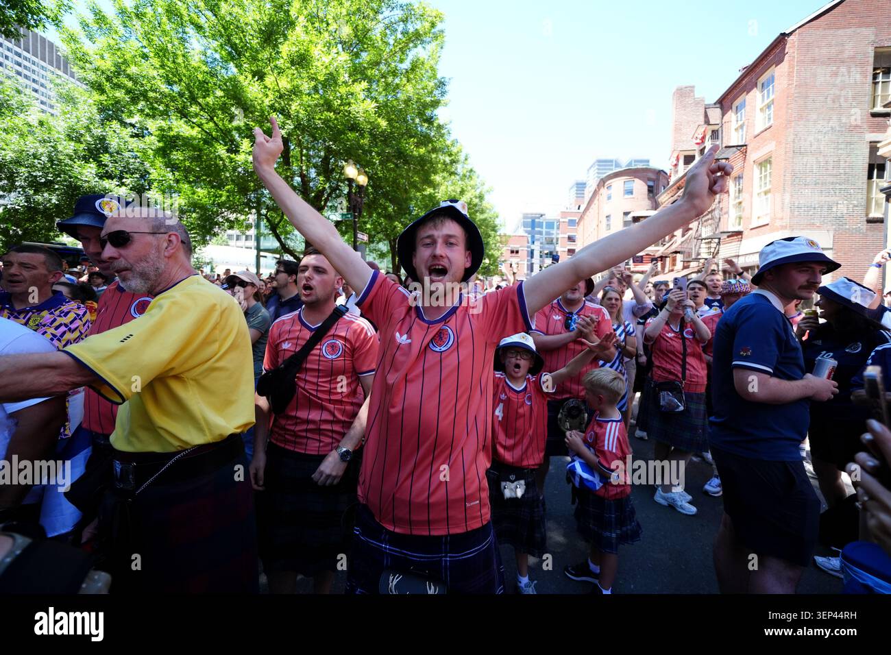 Scotland fans at the FIFA Fan Festival ahead of the FIFA World Cup ...