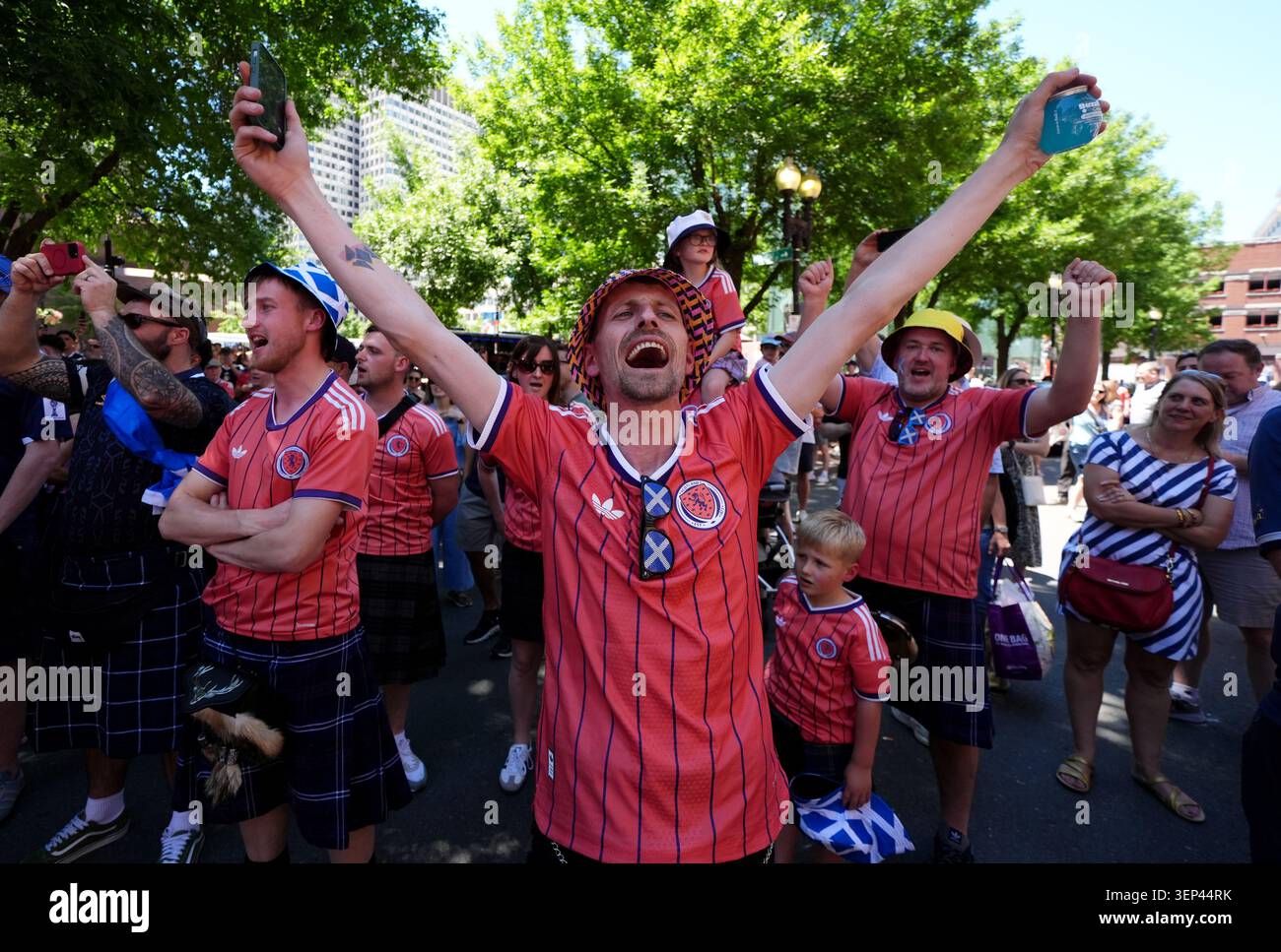 Scotland fans at the FIFA Fan Festival ahead of the FIFA World Cup ...