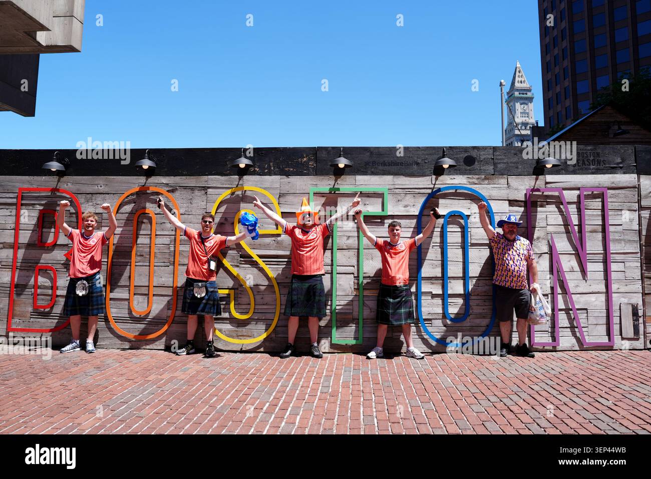 Scotland fans in central Boston, ahead of the FIFA World Cup Group C ...