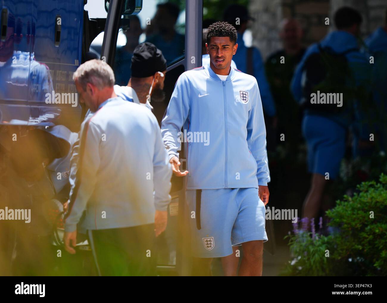 England's Jude Bellingham arriving at the team hotel, Kansas City ...