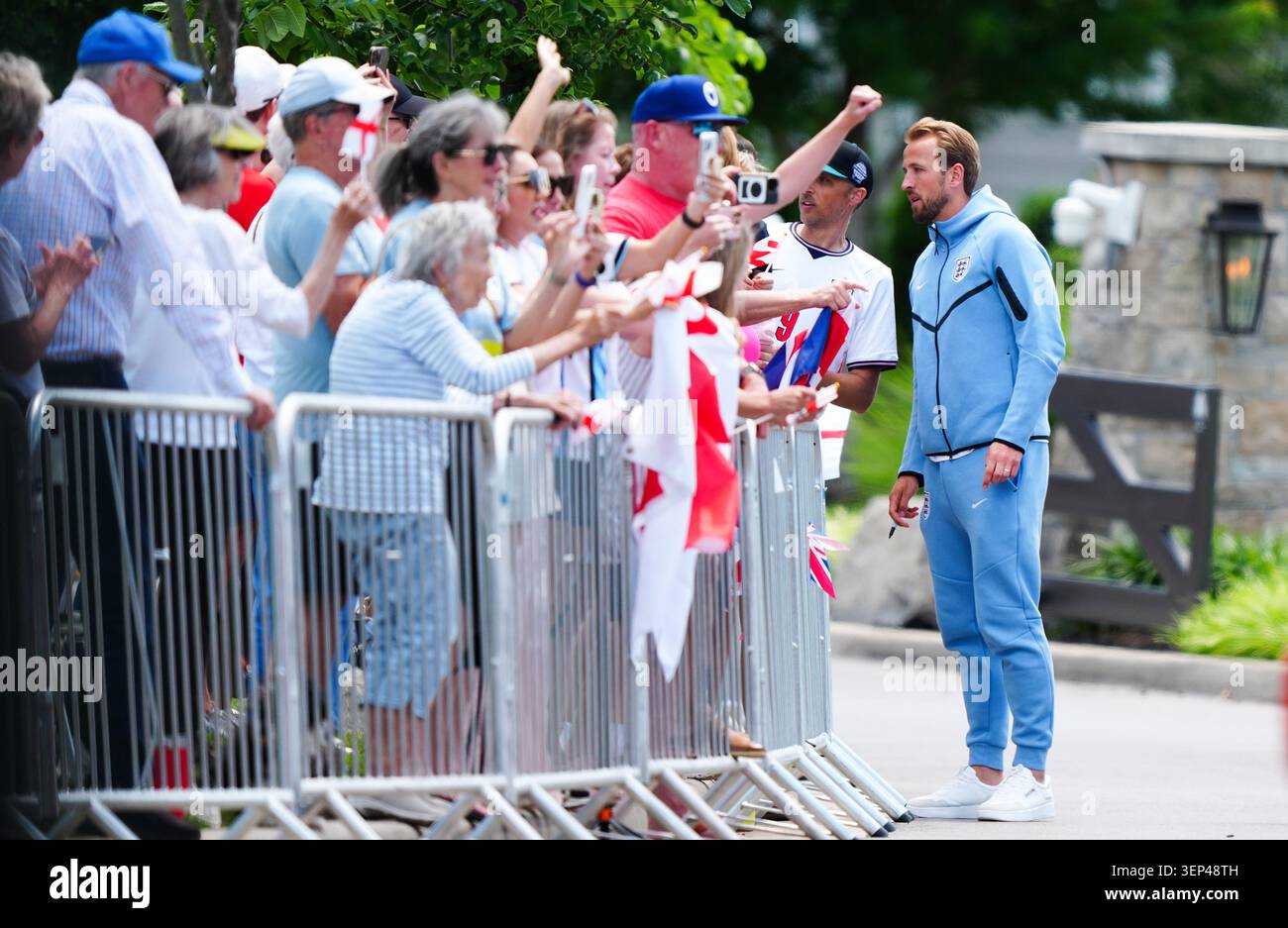 England's Harry Kane arriving at the team hotel, Kansas City, Missouri ...