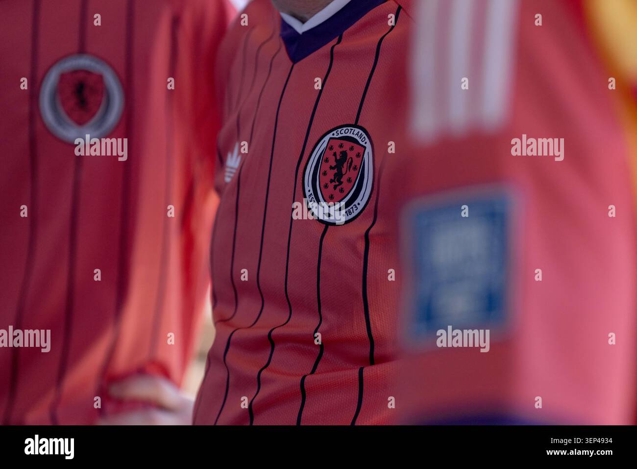 Close view of a Scotland shirt ahead of the FIFA World Cup Group C ...
