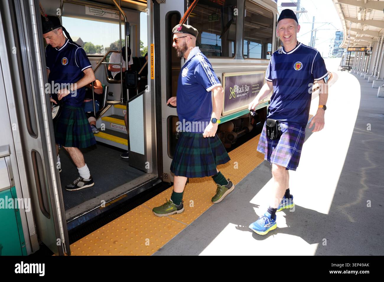 Scotland fans ahead of the FIFA World Cup Group C match at Boston ...