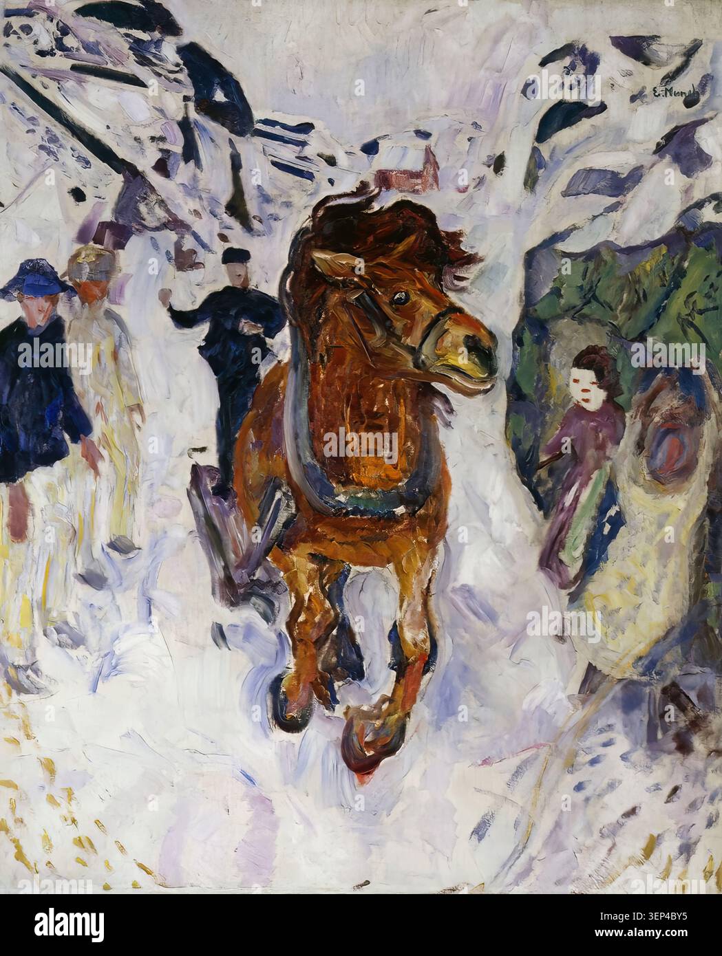 Edvard Munch - Galloping horse Stock Photo - Alamy