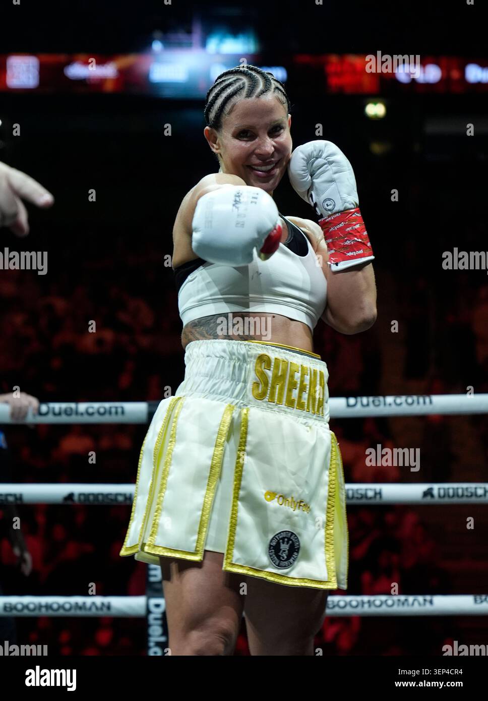 Sheena Bathory after winning against Tina Snows at the AO Arena ...