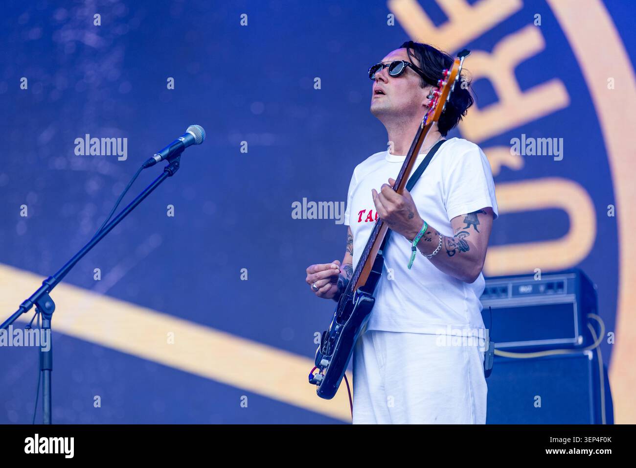 Ryan Needham of the British post‑punk band Yard Act performs during the ...