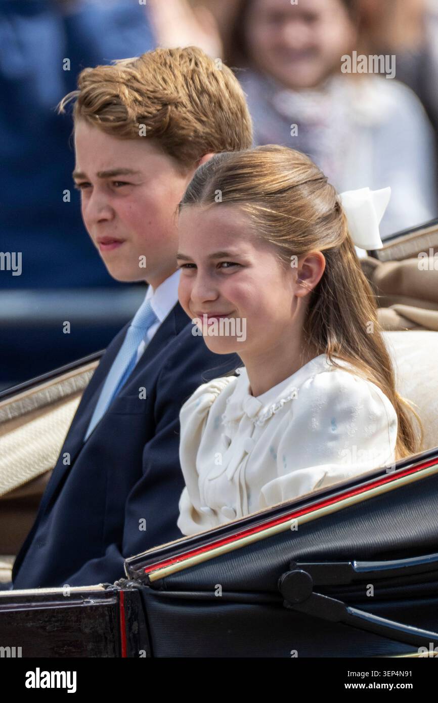13/06/2026. London, UK. Princess Charlotte and Prince George attend ...