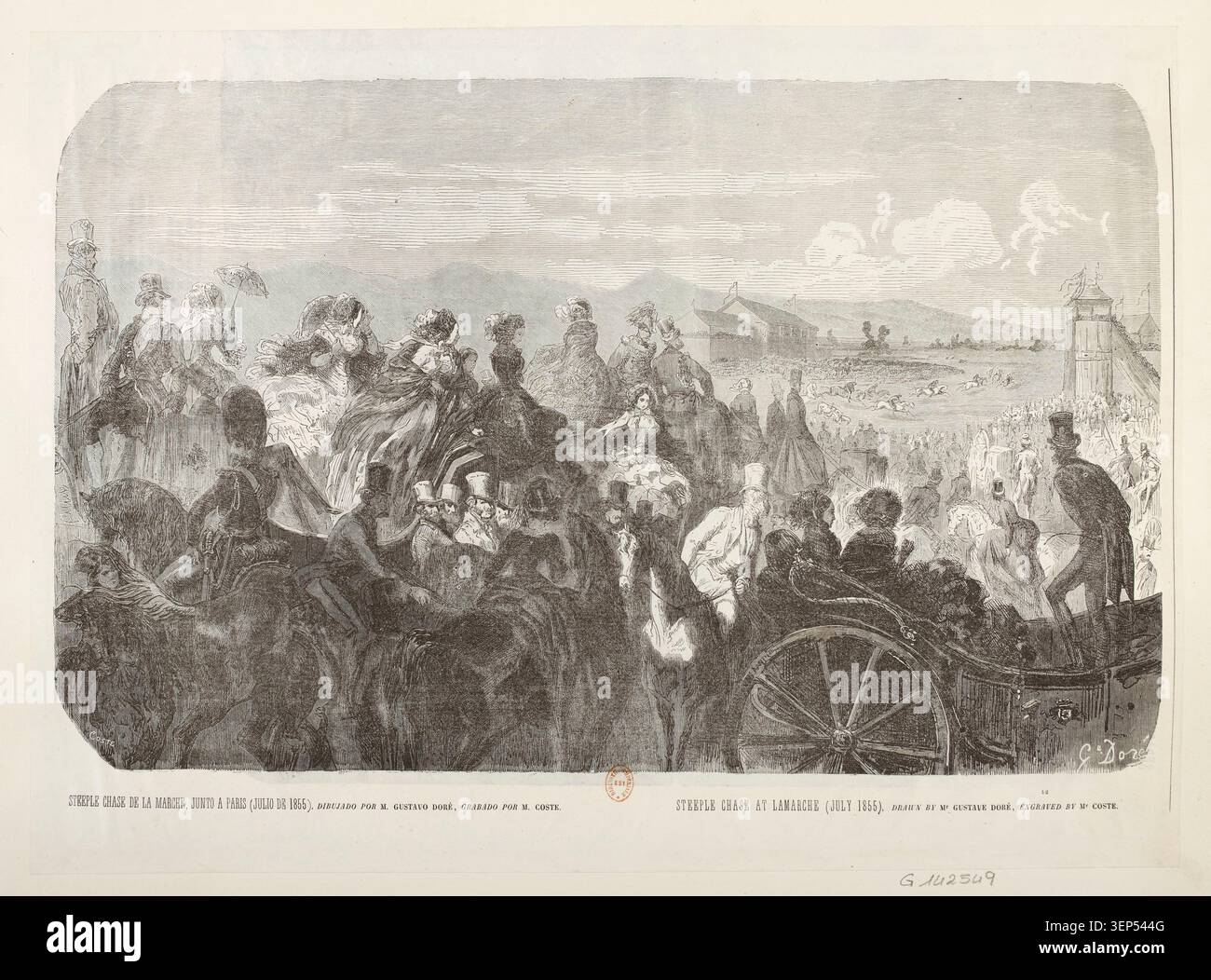 Nineteenth century french horse sport steeplechase event hi-res stock ...