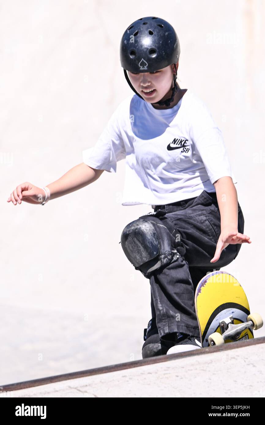 Rui SUGAWARA (JPN) practice before the Women’s Semifinal WST World Cup ...