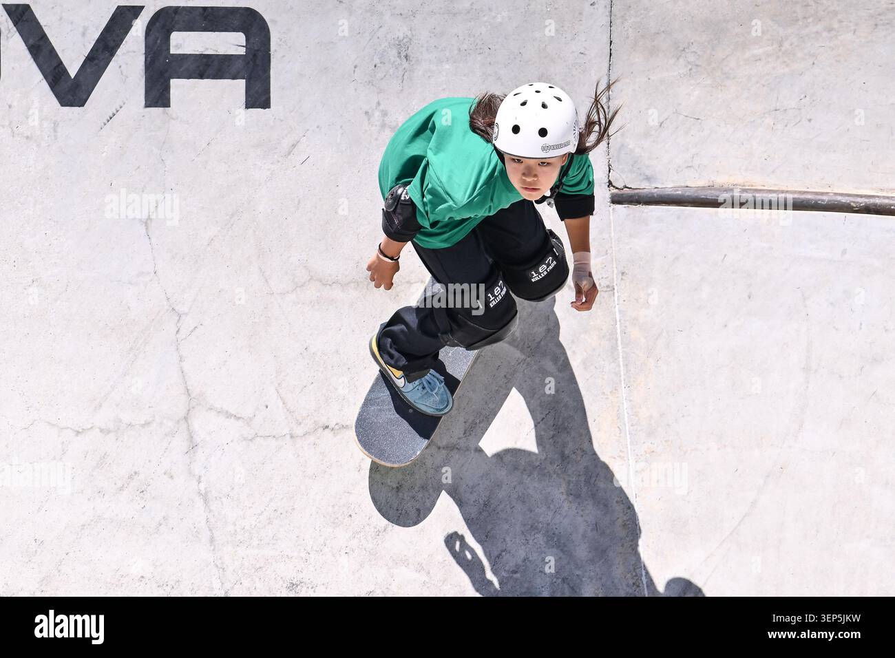 Hikari SATAKE (JPN) practice before the Women’s Semifinal WST World Cup ...