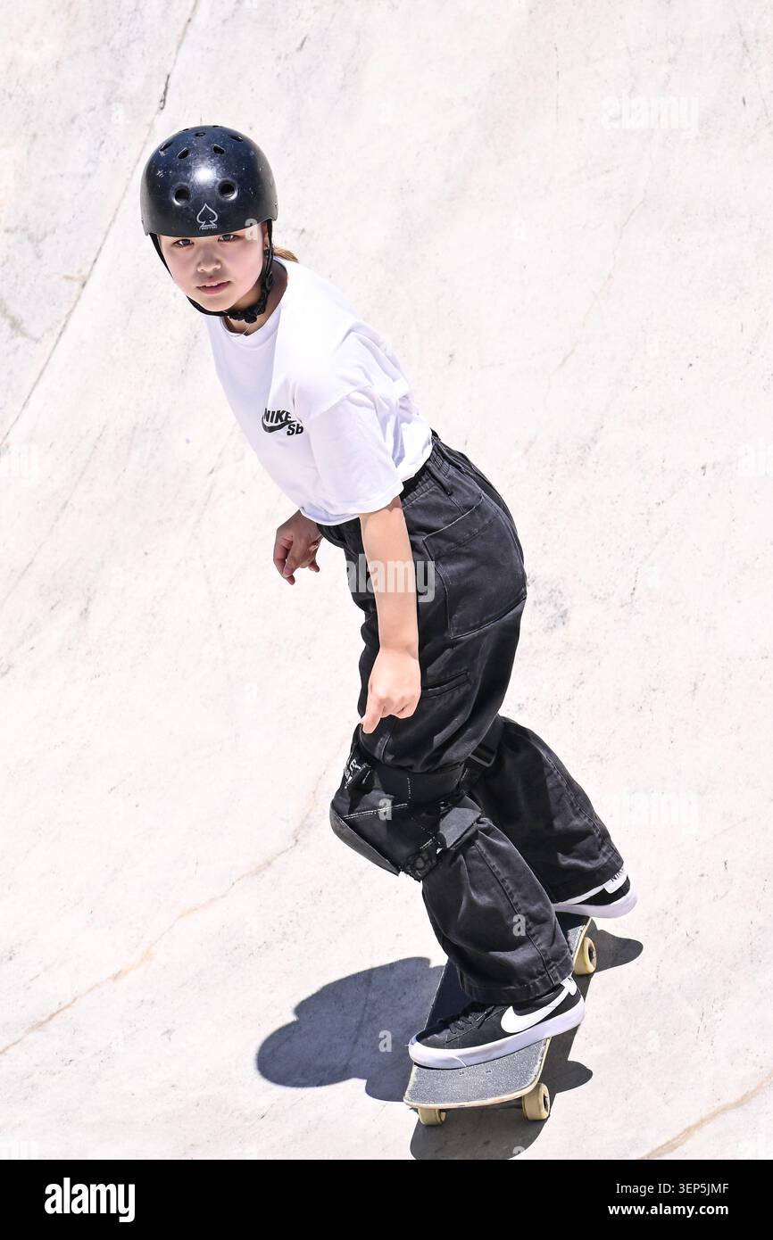 Rui SUGAWARA (JPN) practice before the Women’s Semifinal WST World Cup ...