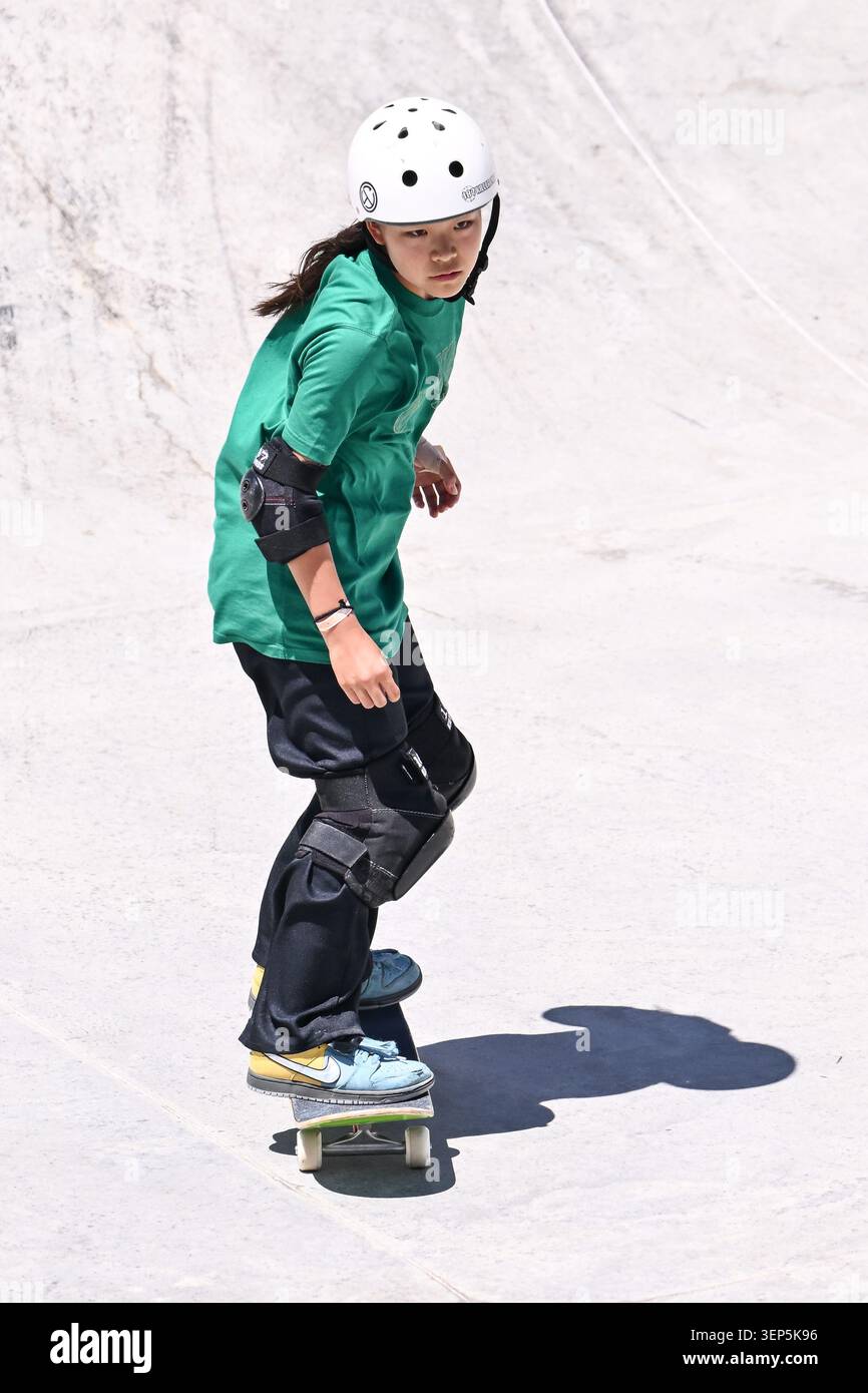 Hikari SATAKE (JPN) practice before the Women’s Semifinal WST World Cup ...