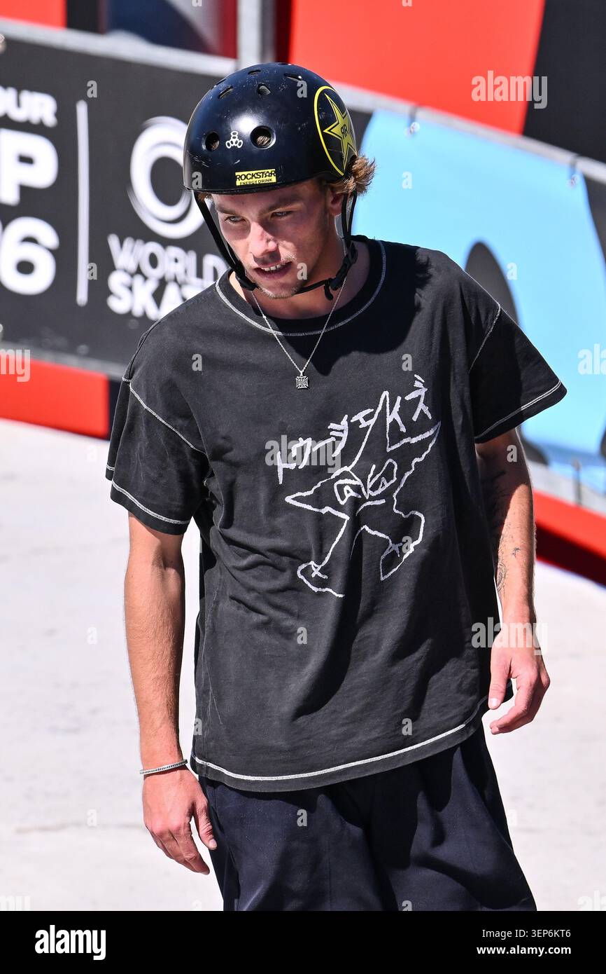 Keegan PALMER (AUS) practice before the Men’s Semifinal WST World Cup ...