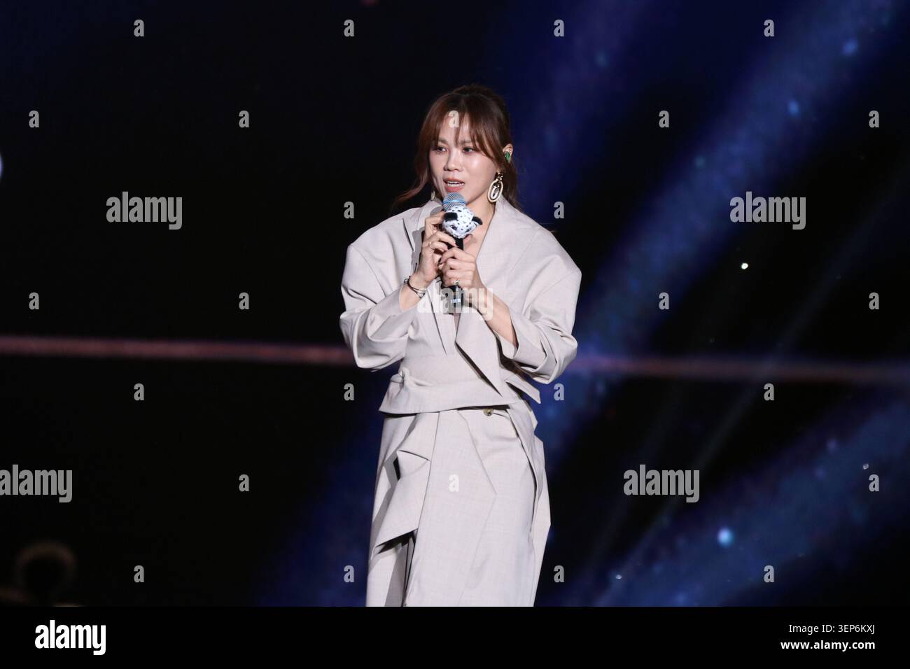 Chinese singer Tanya Chua performs during the 2026 Super Music Stars ...