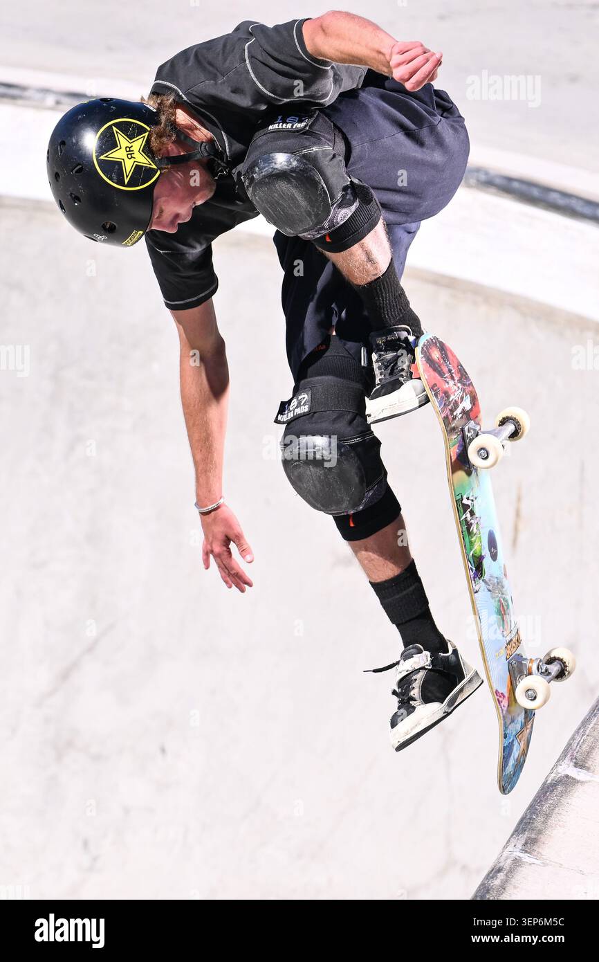 Keegan PALMER (AUS) practice before the Men’s Semifinal WST World Cup ...
