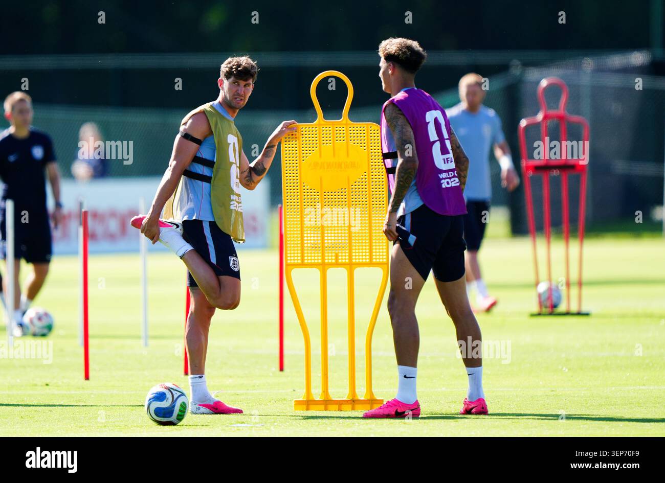 England's John Stones during a training session at Swope Soccer Village ...