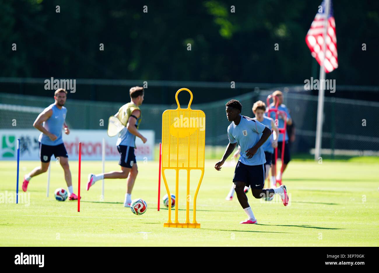 England's Kobbie Mainoo during a training session at Swope Soccer ...