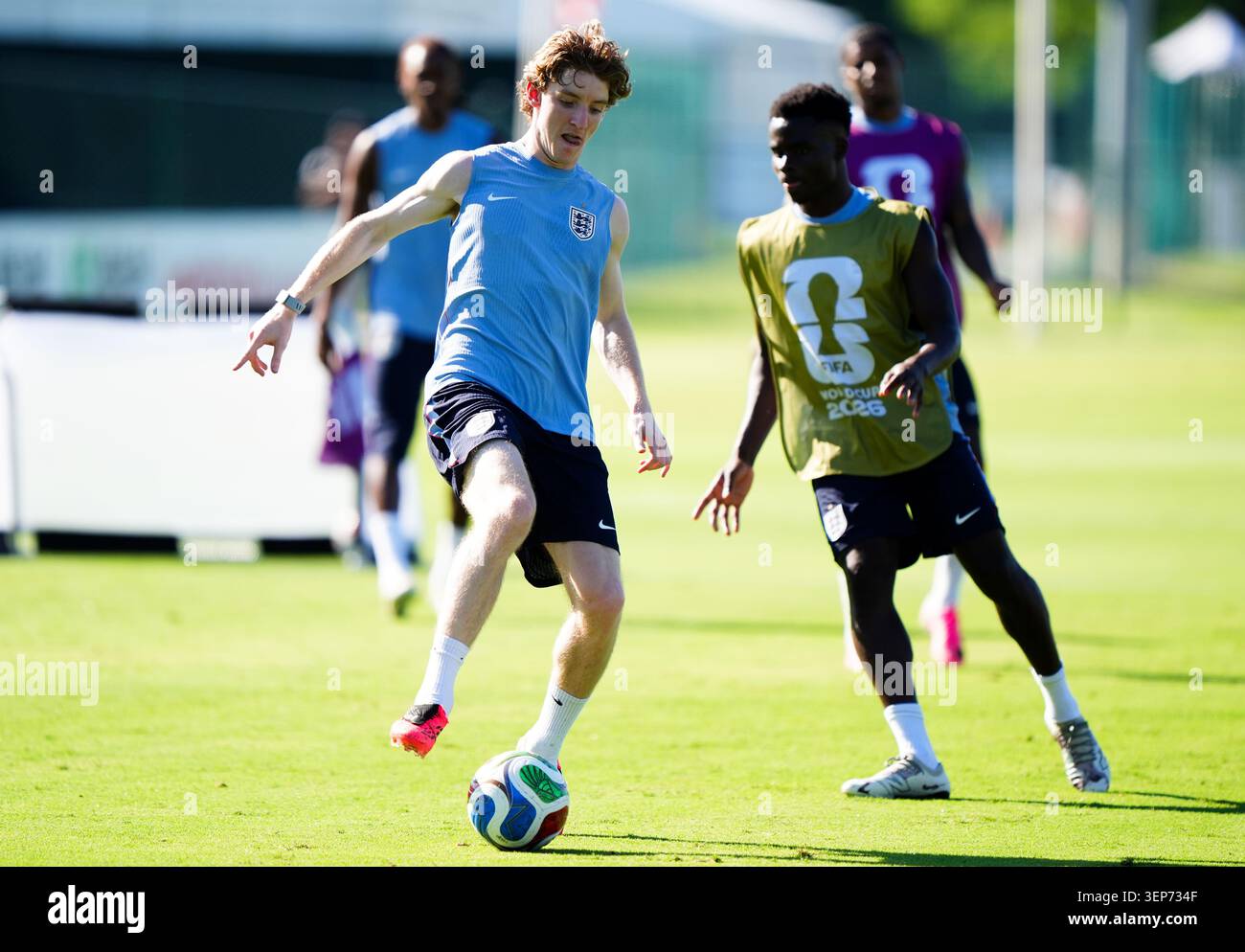 England's Anthony Gordon during a training session at Swope Soccer ...