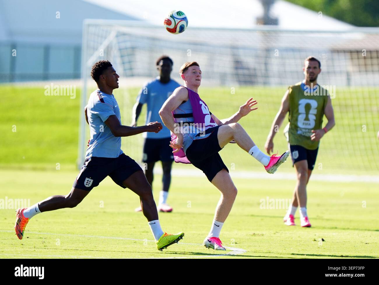 England's Elliot Anderson during a training session at Swope Soccer ...