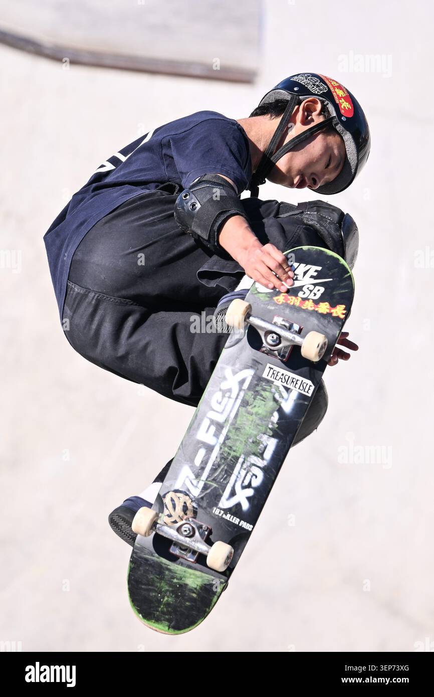 Issei SAKURAI (JPN) practice before the Men’s Semifinal WST World Cup ...