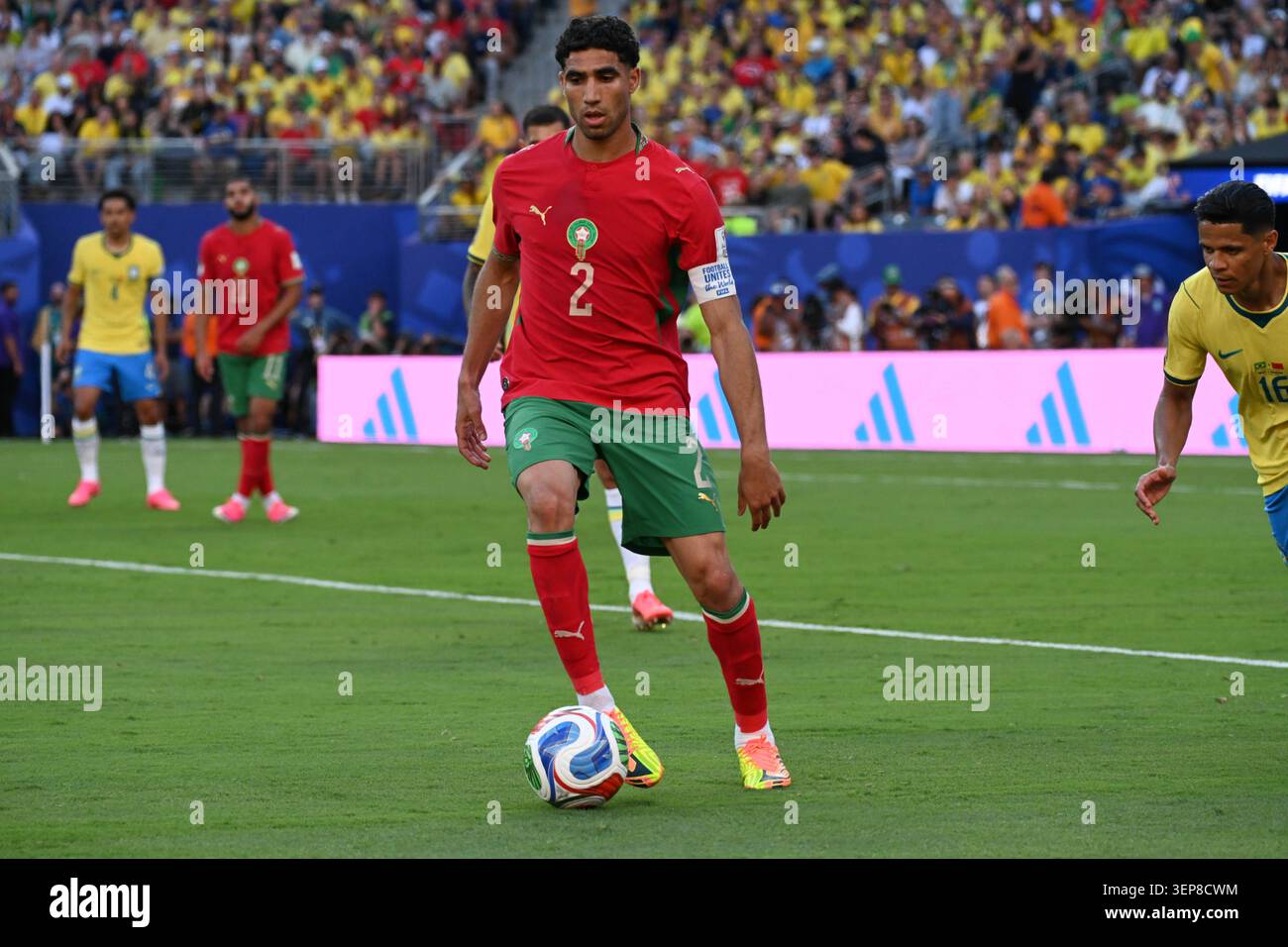 IPA85664167 - Achraf Hakimi (Morocco) in action during the Brazil vs ...