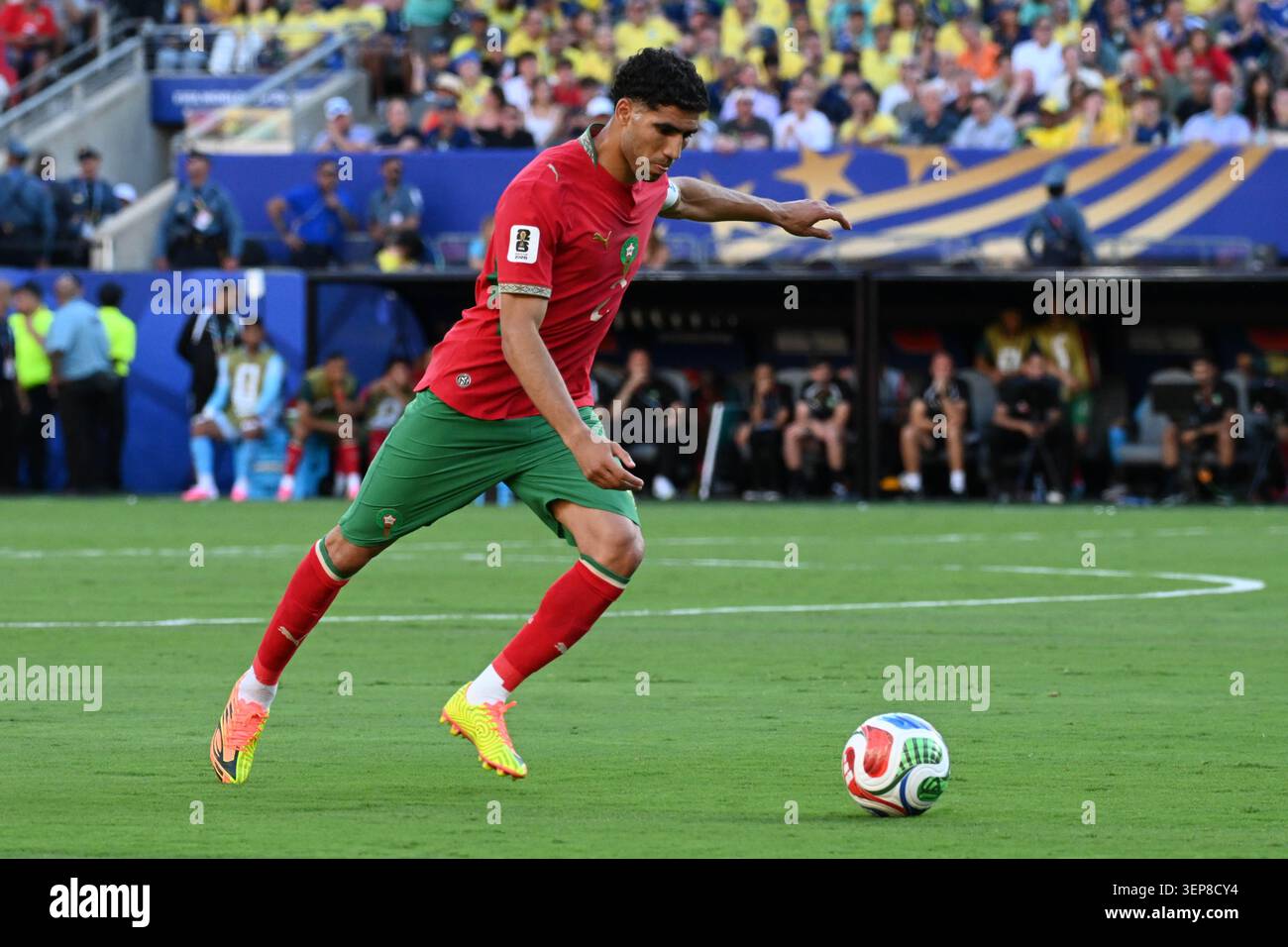 IPA85664169 - Achraf Hakimi (Morocco) in action during the Brazil vs ...