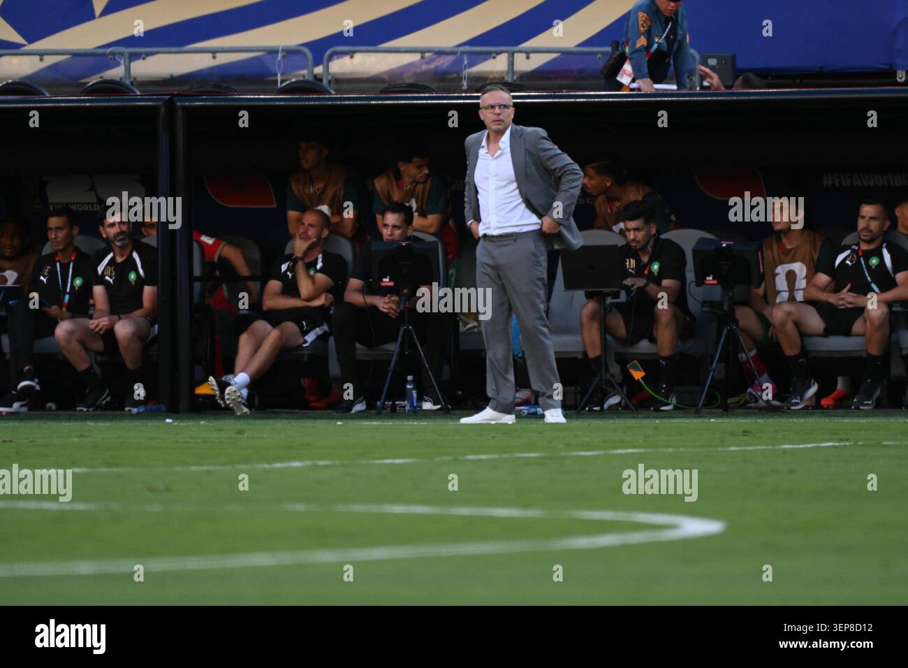 IPA85664215 - Mohamed Ouahbi (head coach of Morocco) during the Brazil ...