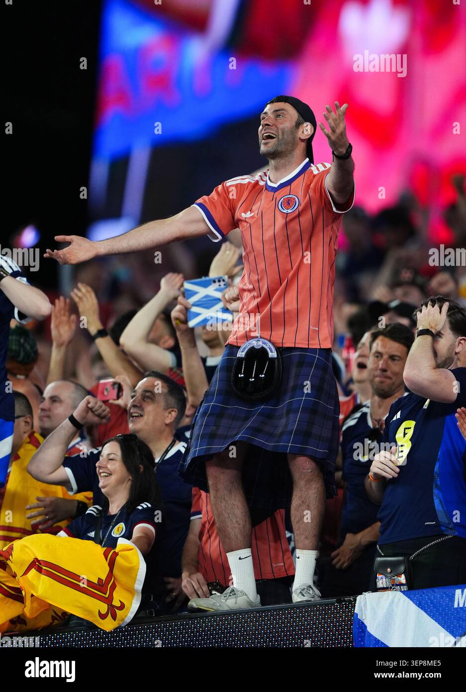 Scotland fans following the FIFA World Cup Group C match at the Boston ...