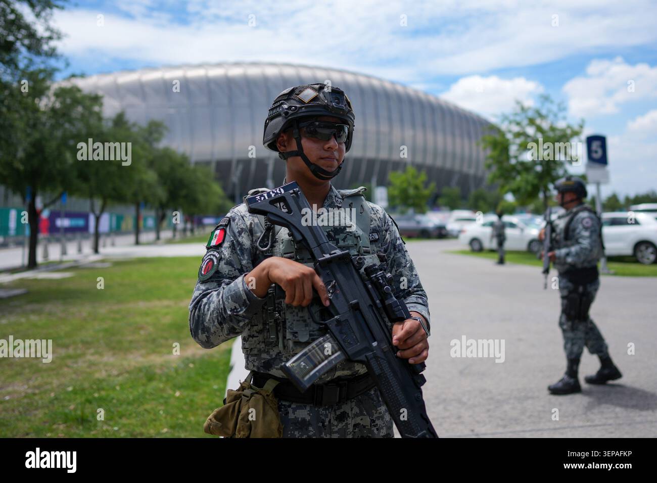 (260614) -- MONTERREY, June 14, 2026 (Xinhua) -- Mexican National Guard ...