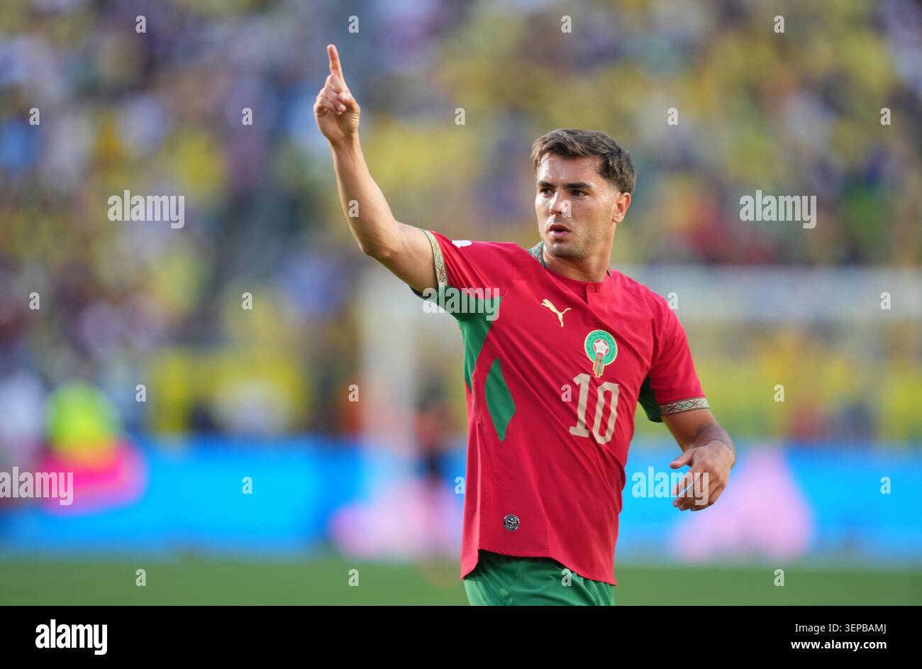 June 14 2026: Brahim DÃ­az (Morocco) gestures during Brazil and Morocco ...