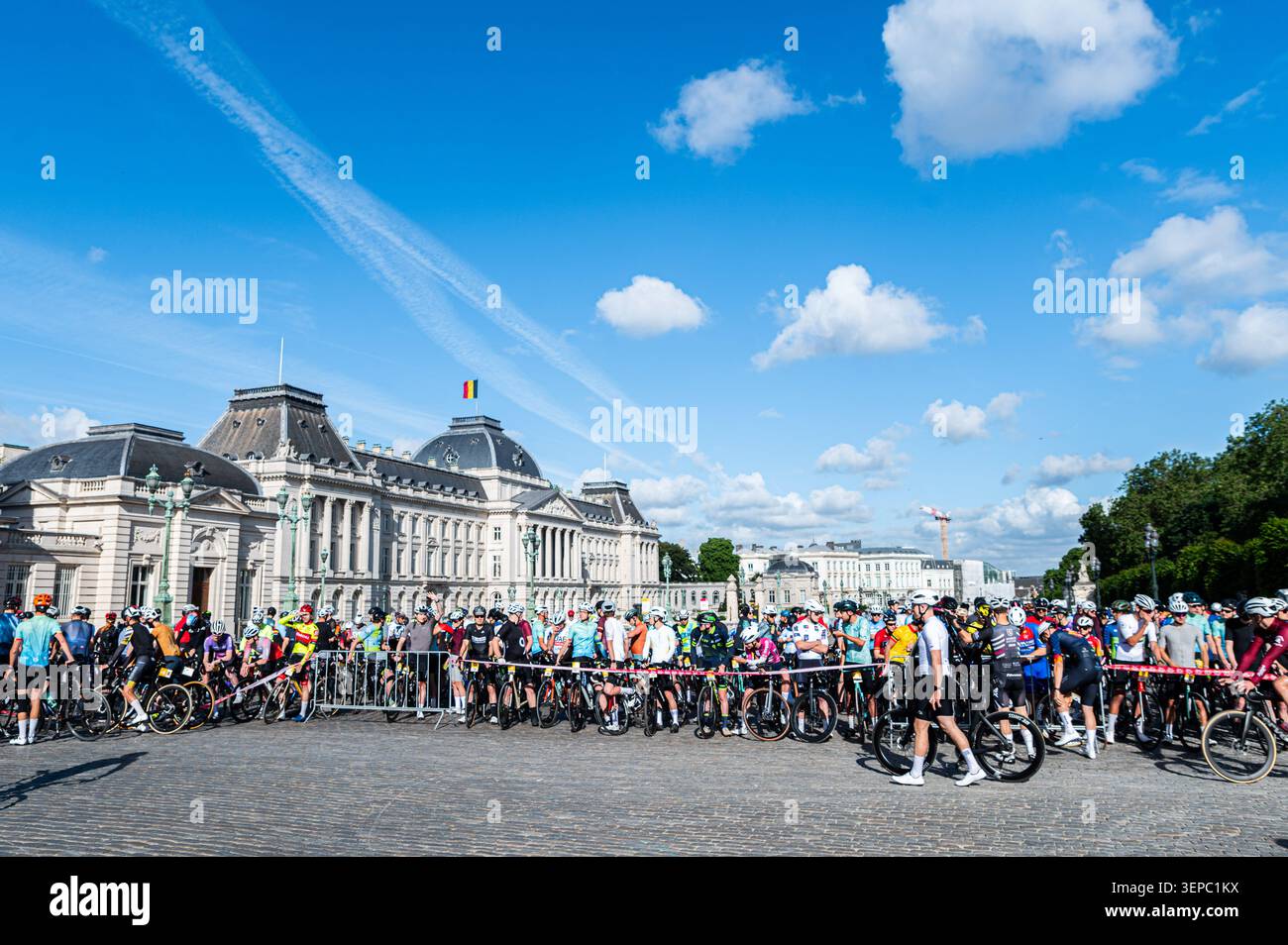 Amateur cyclists pictured at the start of the BXL tour, 40 Km cycling ...
