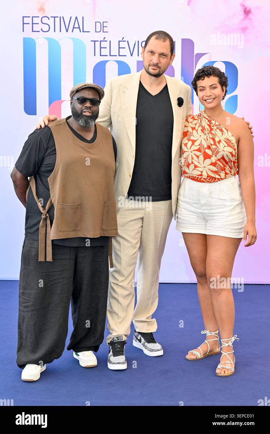 Issa Doumbia, Eric Antoine, Vaimalama Chaves attending the photocall of ...