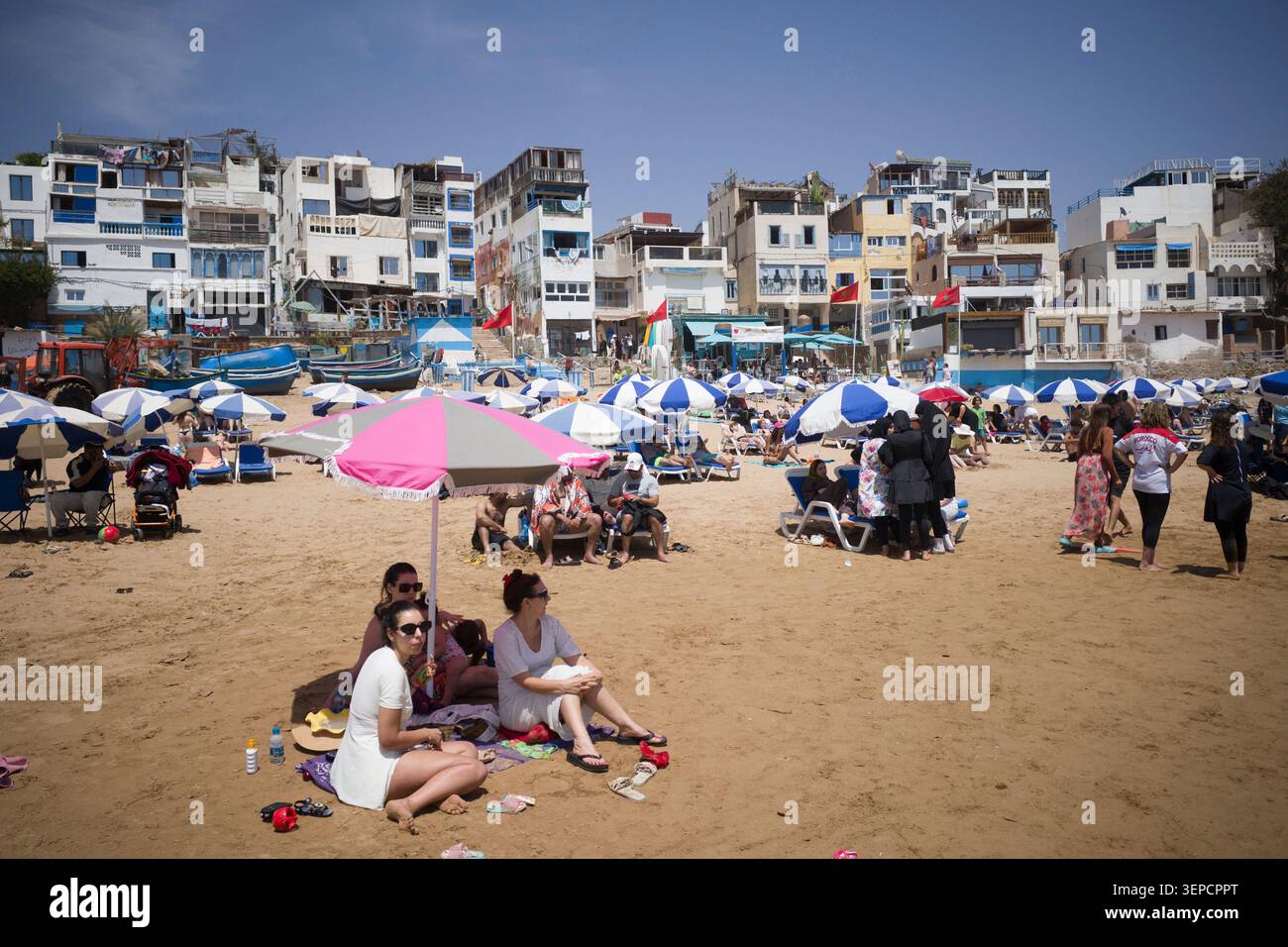 This photo, taken on 7 June 2026, shows the seaside town of Taghazout ...