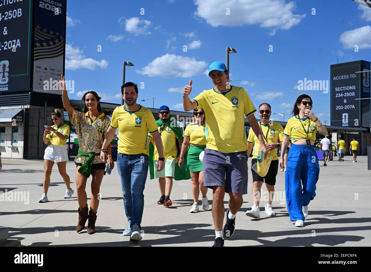 IPA85682482 - Brazilian fans during the Brazil vs. Morocco match at the ...