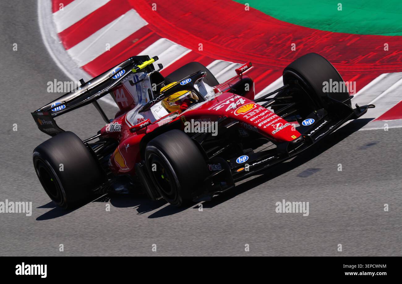 Ferrari driver Lewis Hamilton during the race at the Circuit de ...