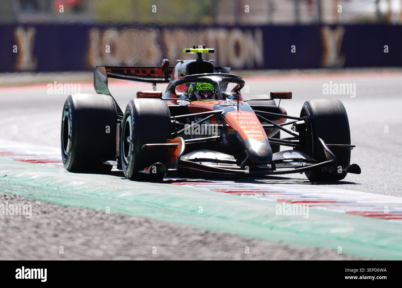 McLaren driver Lando Norris during the race at the Circuit de Barcelona ...