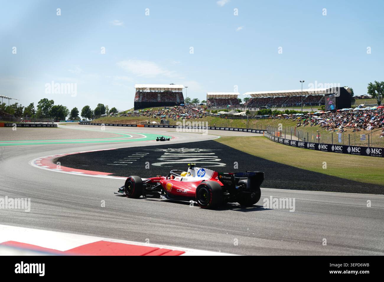 Ferrari driver Lewis Hamilton during the race at the Circuit de ...