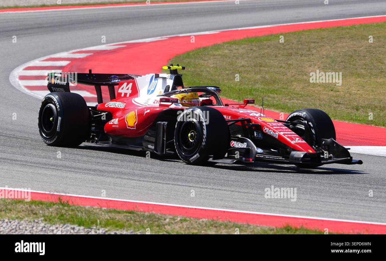 Ferrari driver Lewis Hamilton during the race at the Circuit de ...