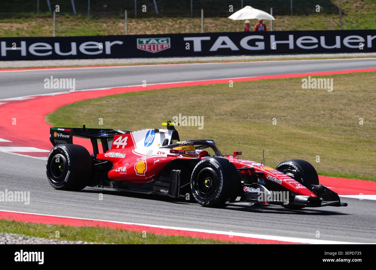Ferrari driver Lewis Hamilton during the race at the Circuit de ...