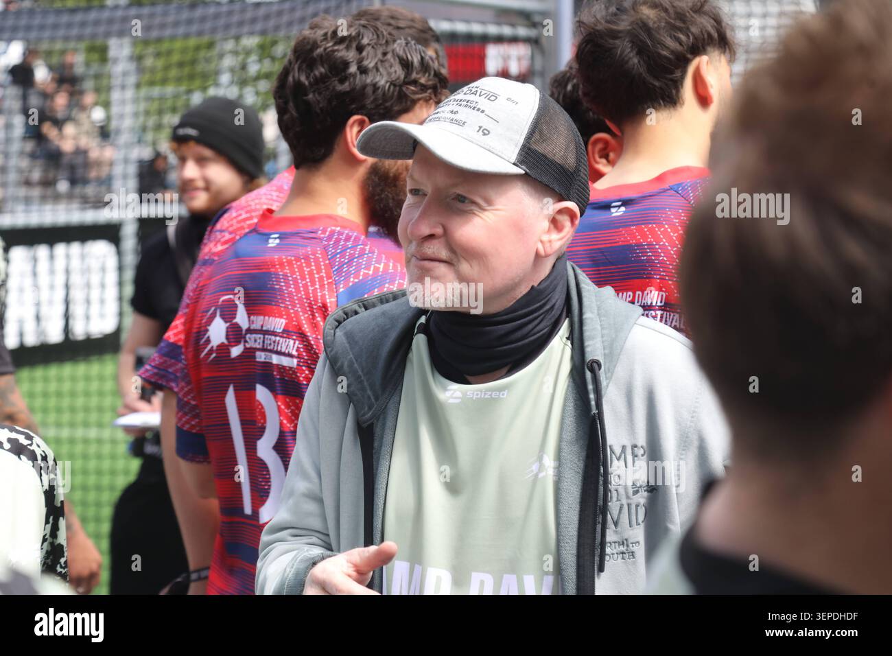 Joey Kelly beim CAMP DAVID Soccer Festival am Uber Platz. Berlin, 13.06 ...