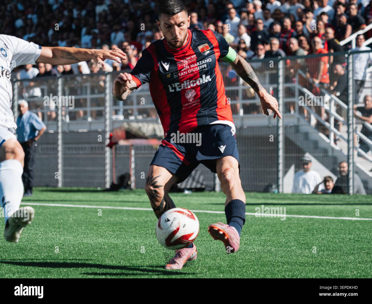 Massafra, Italy, 14 June 2026: Loiodice cross the ball during the ...