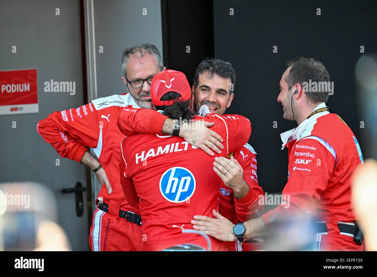Spain, Barcelona, 14th June 2026, Lewis Hamilton, Ferrari, during the ...
