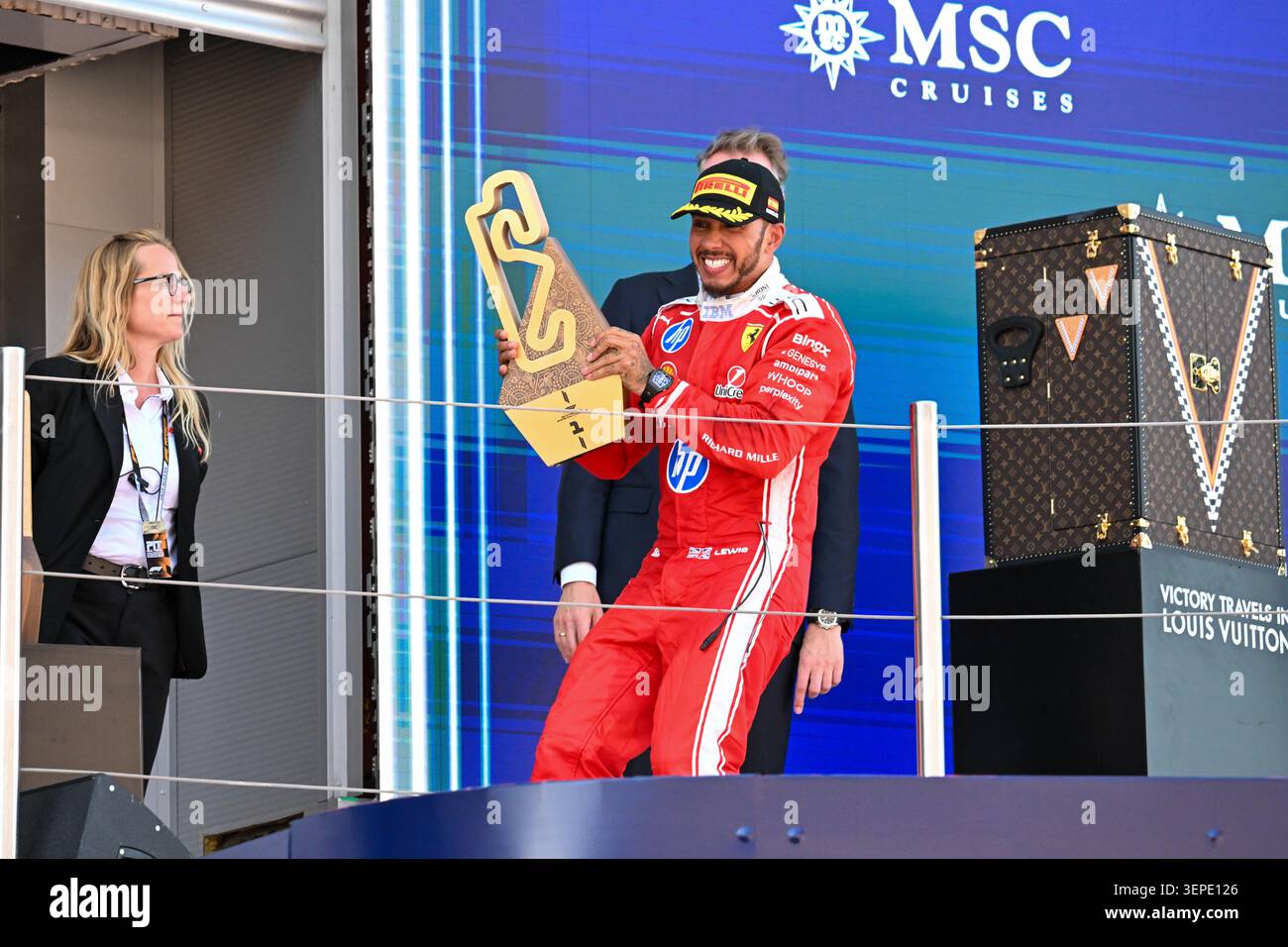 Spain, Barcelona, 14th June 2026, Lewis Hamilton, Ferrari, during the ...