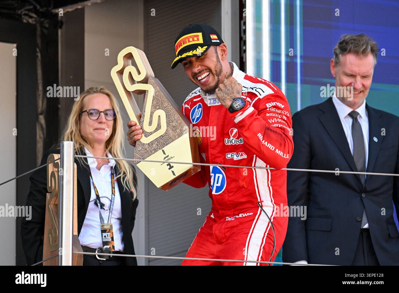 Spain, Barcelona, 14th June 2026, Lewis Hamilton, Ferrari, during the ...
